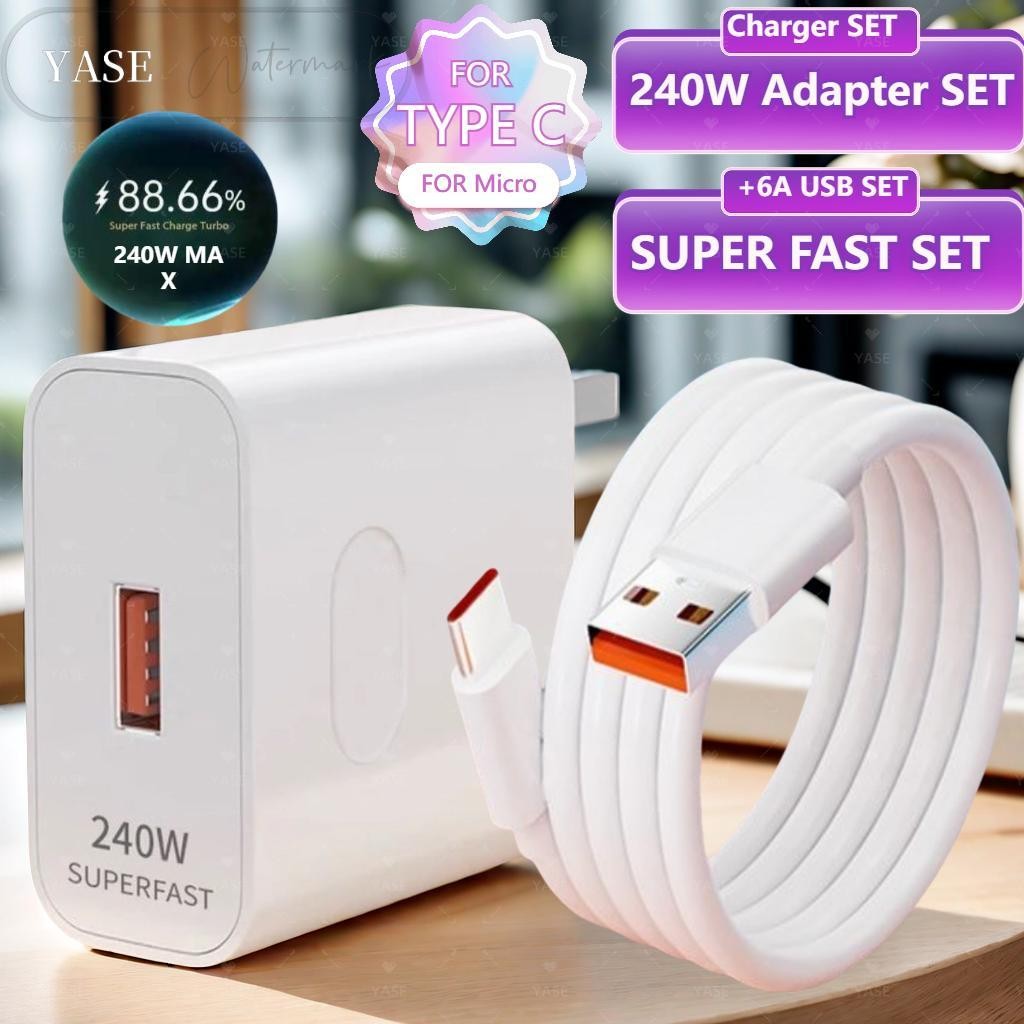 MGALL 240W Max Super Fast Charger Fast Quick Wall Charger with 6A Type ...