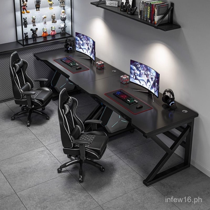 Double Computer Desk Desktop Home Gaming Desk Simple Bedroom Long Table ...
