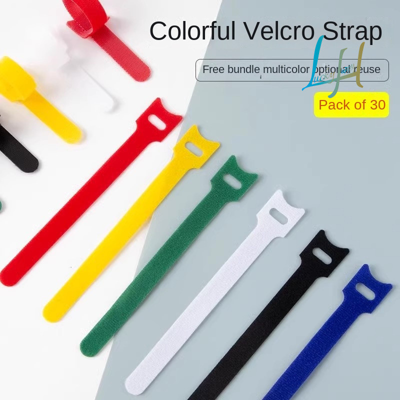 Lucky&Happy 30pcs Velcro Storage Roller Strap Wire Storage Data Cable ...