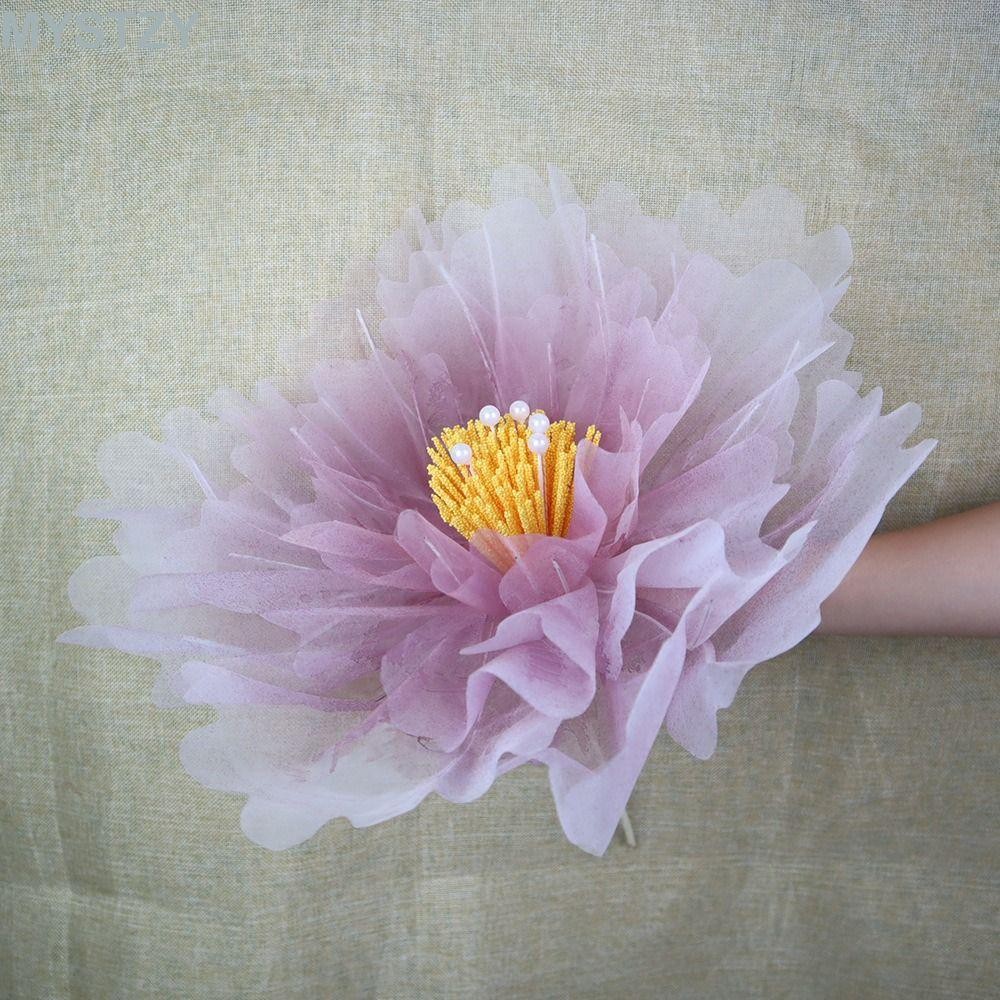 MYSTZY Large Flower Head, 50cm Outdoor Artificial Realistic Peony ...