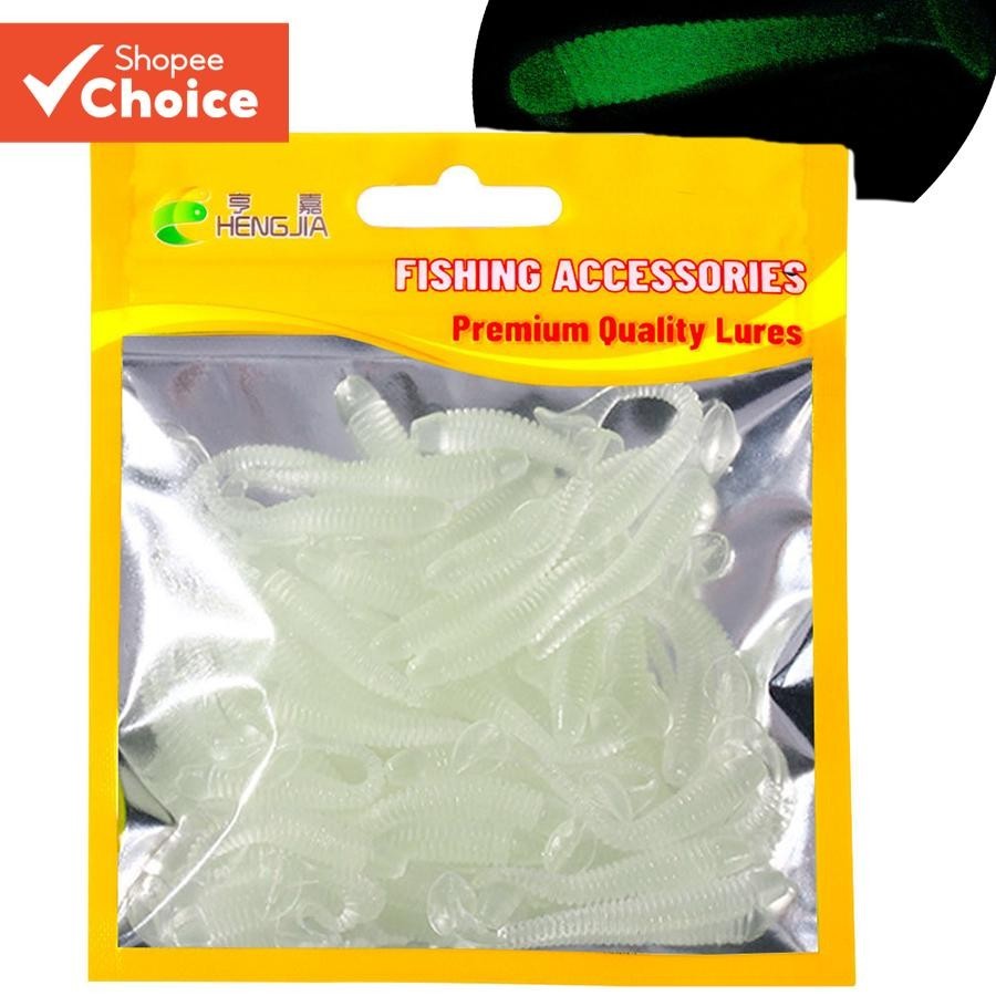 Value Choice HENGJIA 50 Pcs/Bag 5Cm/1G Soft Worm Bait Locust Artificial ...