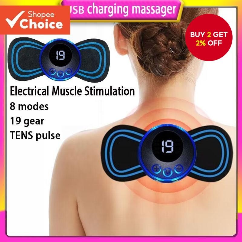 Electrical Muscle Stimulation Patch USB Rechargeable Stimulator ...