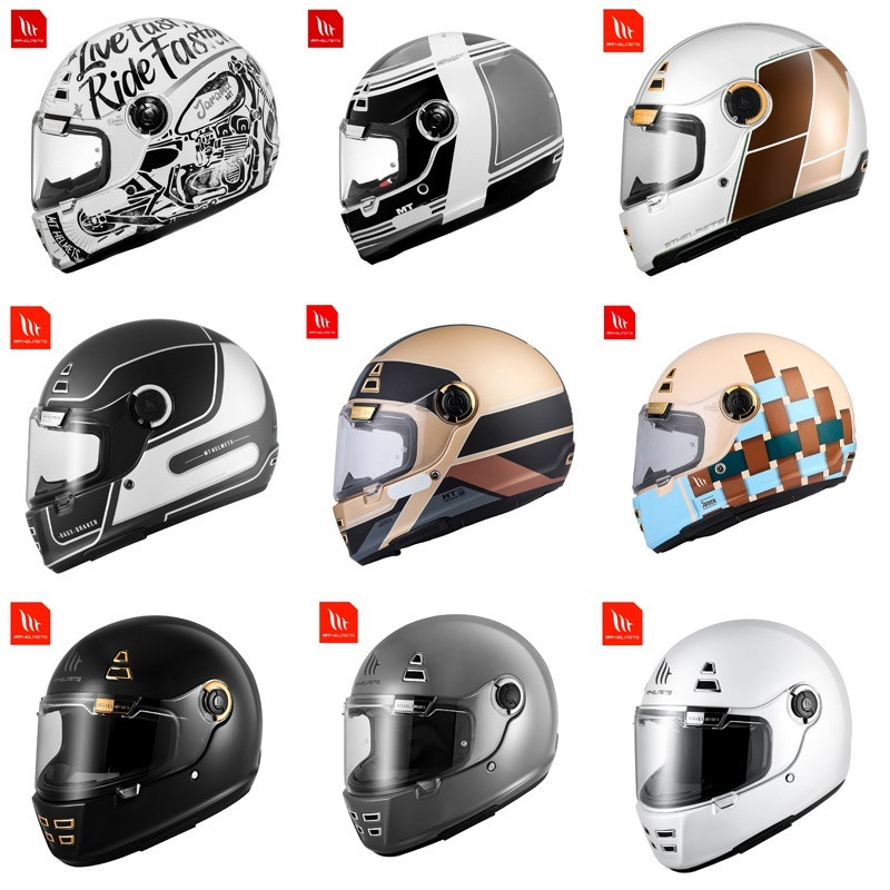 MT JARAMA Retro Helmet Summer Motorcycle Full Helmet Motorcycle Cruiser ...