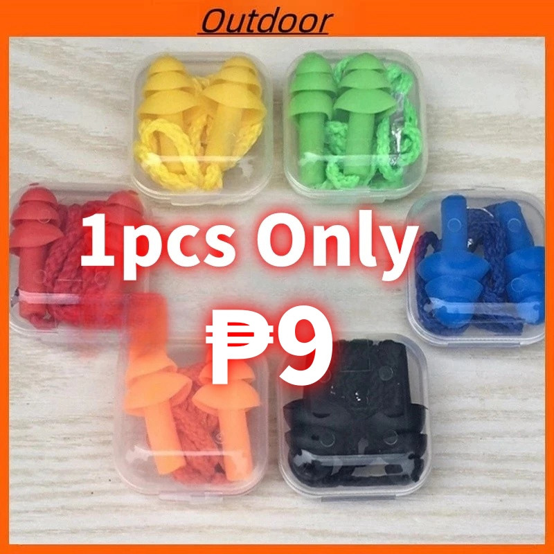 2PCS/ Pair Earplugs Silicone Swimming Earplugs Hearing Protection Tape ...