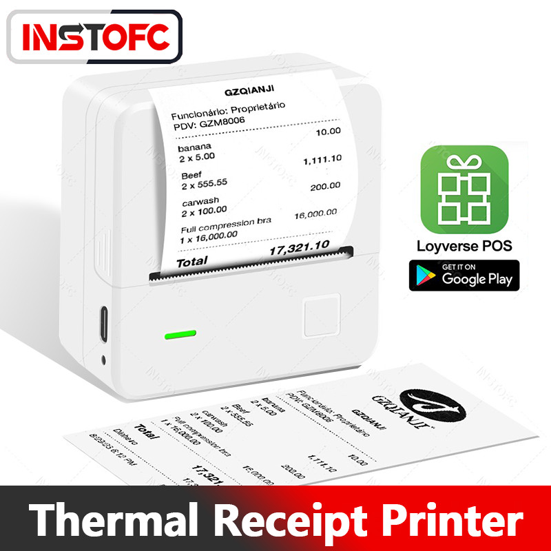 Mini Thermal Receipt Printer Wireless Bluetooth 58mm POS System ...