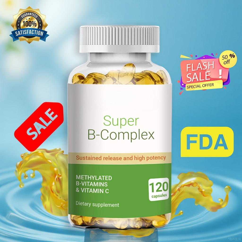 Premium B-Complex - Methyl B12 & Folate - Vegan Energy Support - 120 ...