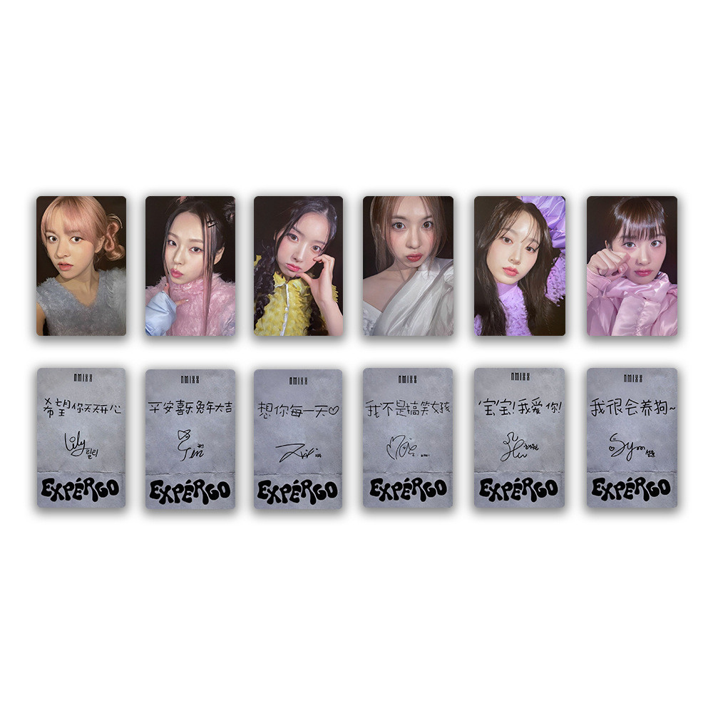 6pcs NMIXX Photocards Expergo Album Fe3O4: BREAK DASH Lomo Cards LILY ...