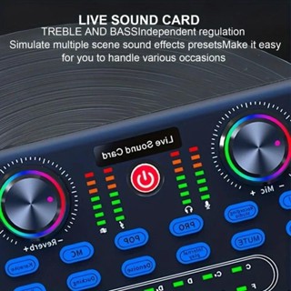 HD X60 Sound Card English Version Professional Sound Cards Audio Mixer ...