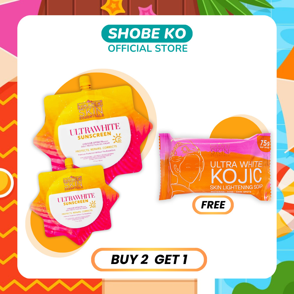 SHOBE KO Buy 2 Hikari Skin Essentials Sunscreen SPF 50 with Free Kojic ...
