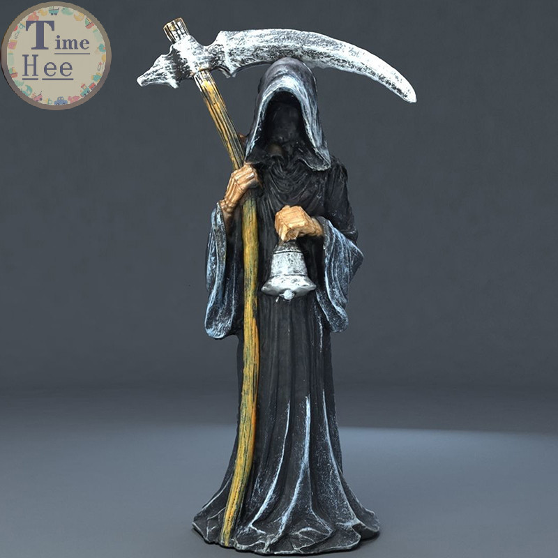 TIMEHEE Holy Death Statue Standing Religious Decorative Figurine Grim ...