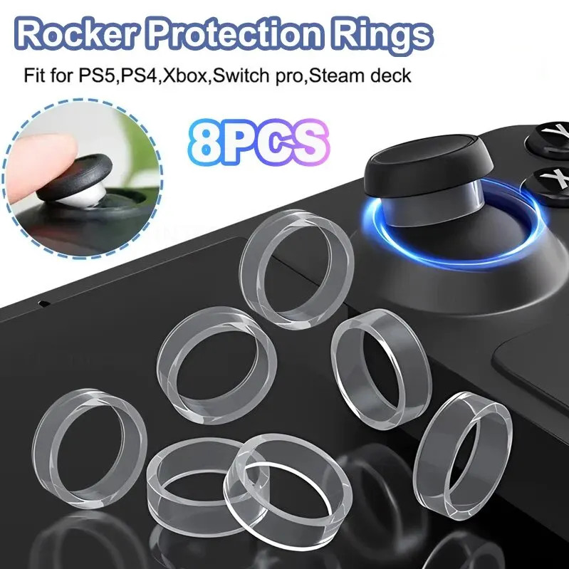 8 PCS Ring Cover Elastic Protective Rocker Rubber Ring For PS5/ PS4 ...