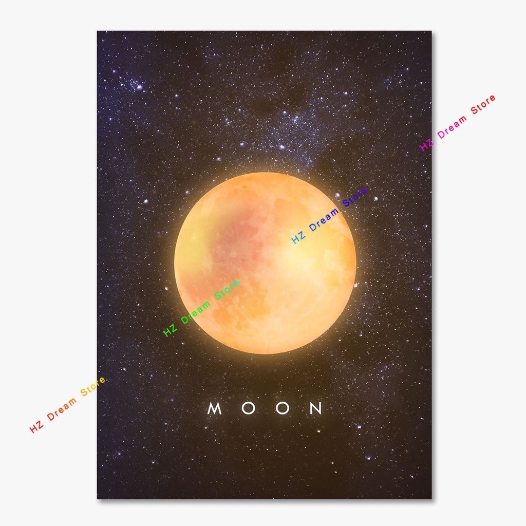 1 Piece Poster Space Planet Moon Earth Sun Astronomy Posters and Prints ...