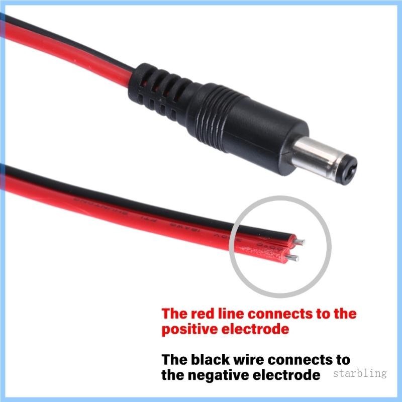 Star DC5521 Cable Cord with 5521 Plug 18AWG Open End DC5 5x2 1mm ...