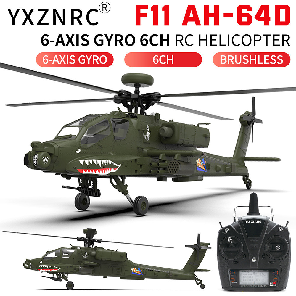 YXZNRC YUXIANG F11 AH-64D Apache RC Helicopter with 6-Axis Gyro 2.4G ...