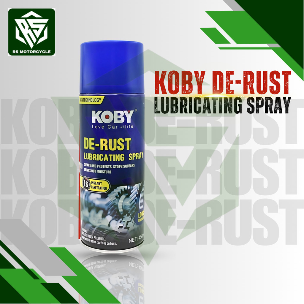 [RIDE SAFE] KOBY DE-RUST LUBRICATING SPRAY 450ml | Shopee Philippines