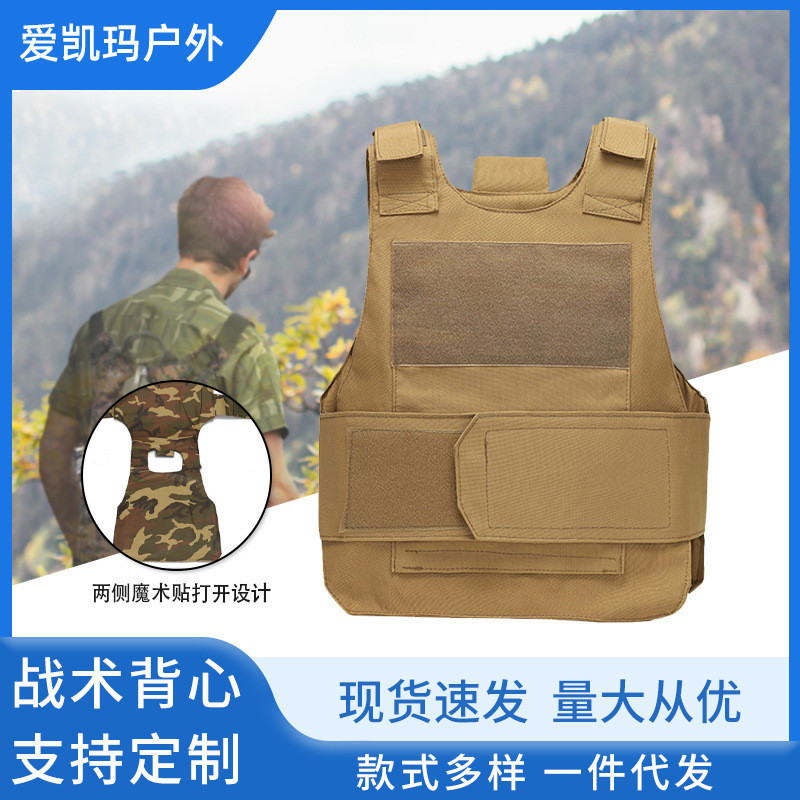 Tactical Light Vest Front Back Board Vest Lining Bulletproof Black Hawk ...