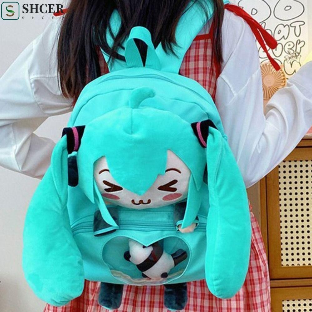 SHCER Anime Hatsune Miku Backpack, Cartoon Kawaii Plush Painful ...