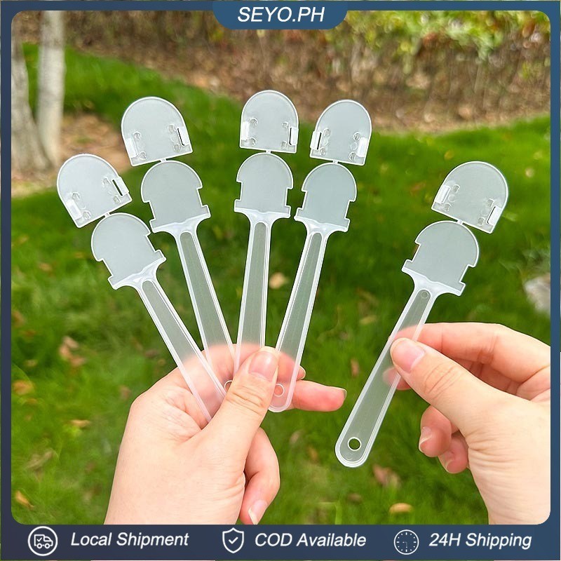 5/10/20PCS DIY Fan Handle Advertising Portable Plastic Transparent Mini ...