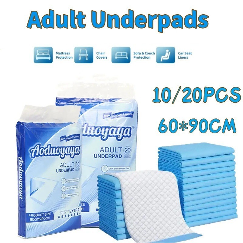 10/20PCS Adult Underpads Nursing Disposable Elderly Incontinence Diaper ...