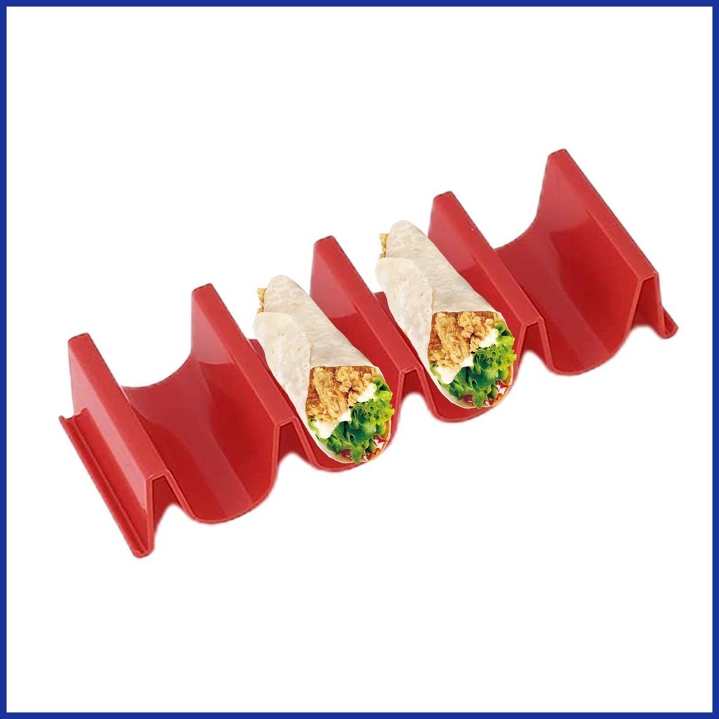 Taco Holder Stand Waving Shape Large Taco Stand 4 Compartments Multi ...