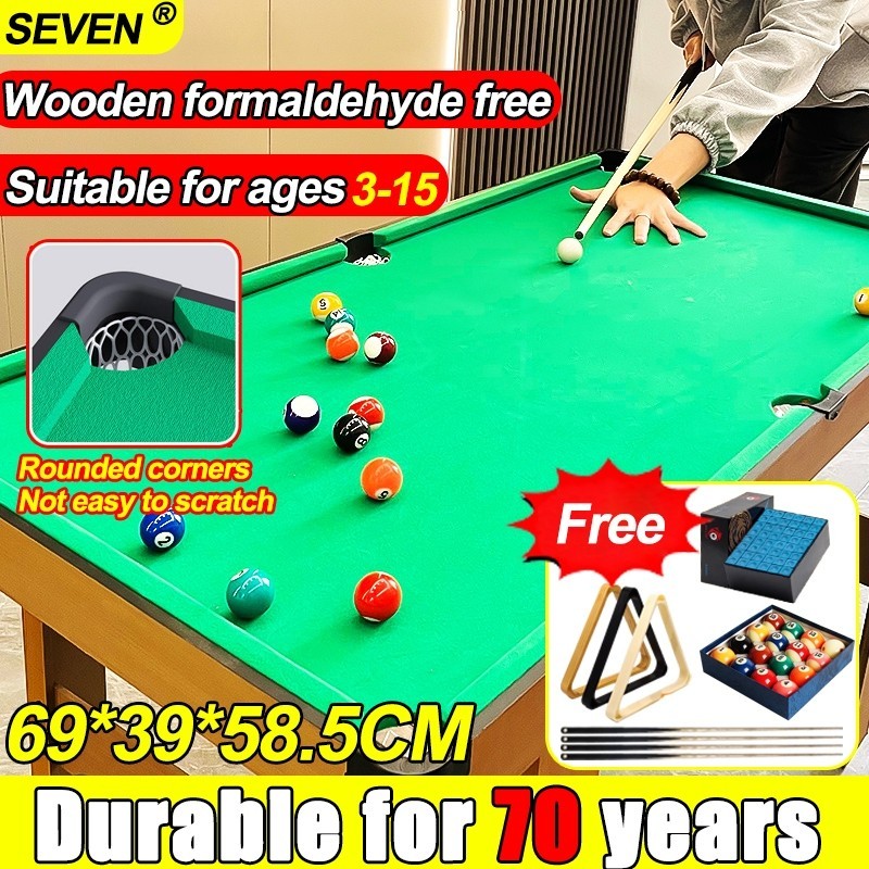 New 69*37*60CM Mini Billiard Table For Kids Wooden Tabletop Pool Table ...
