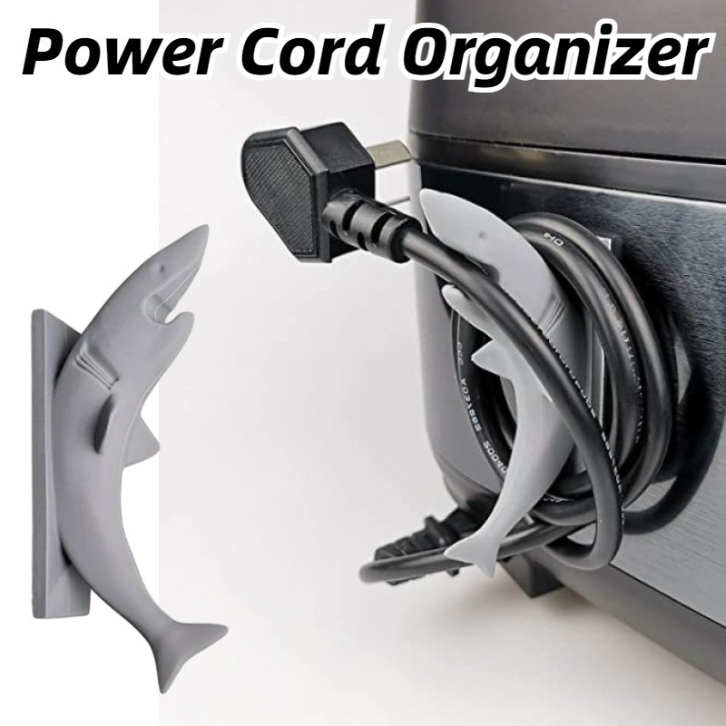 Power Cord Organizer Shark Style Universal Silicone Fixed Self Adhesive ...
