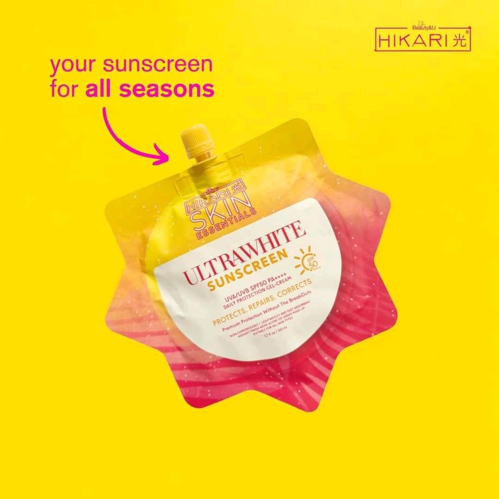 Hikari Skin UltraWhite Sunscreen Spf50 PA++++ 50ml | Shopee Philippines