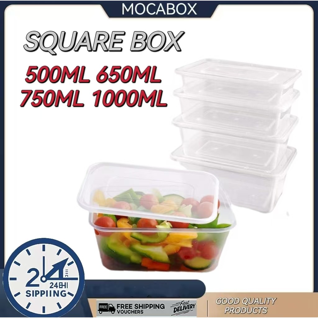 KS1 10/30Pcs Clear Plastic Container Microwavable Food Container Party ...