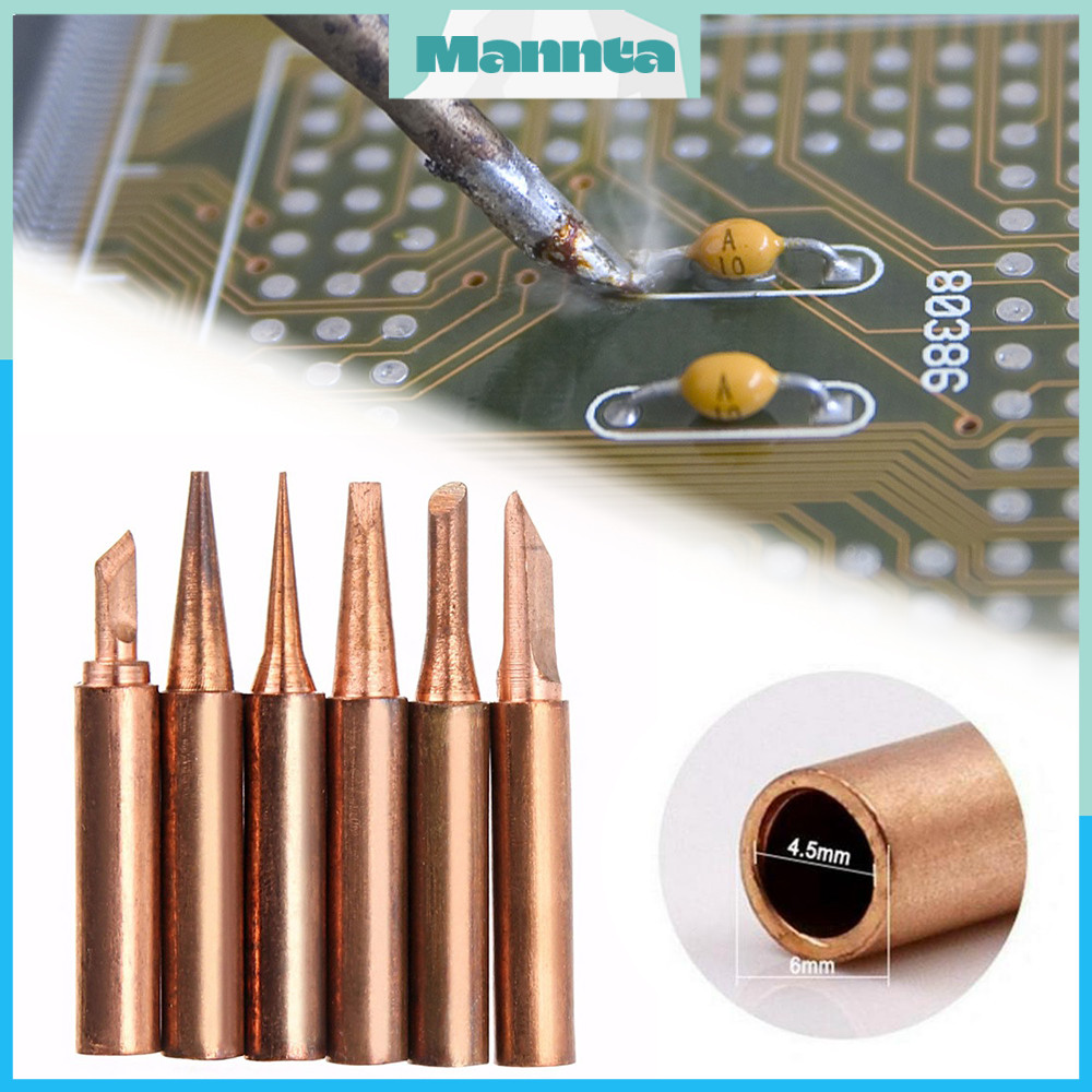 Kit of 5/6Pcs Universal Internally Heated Bare Copper Soldering Tip ...