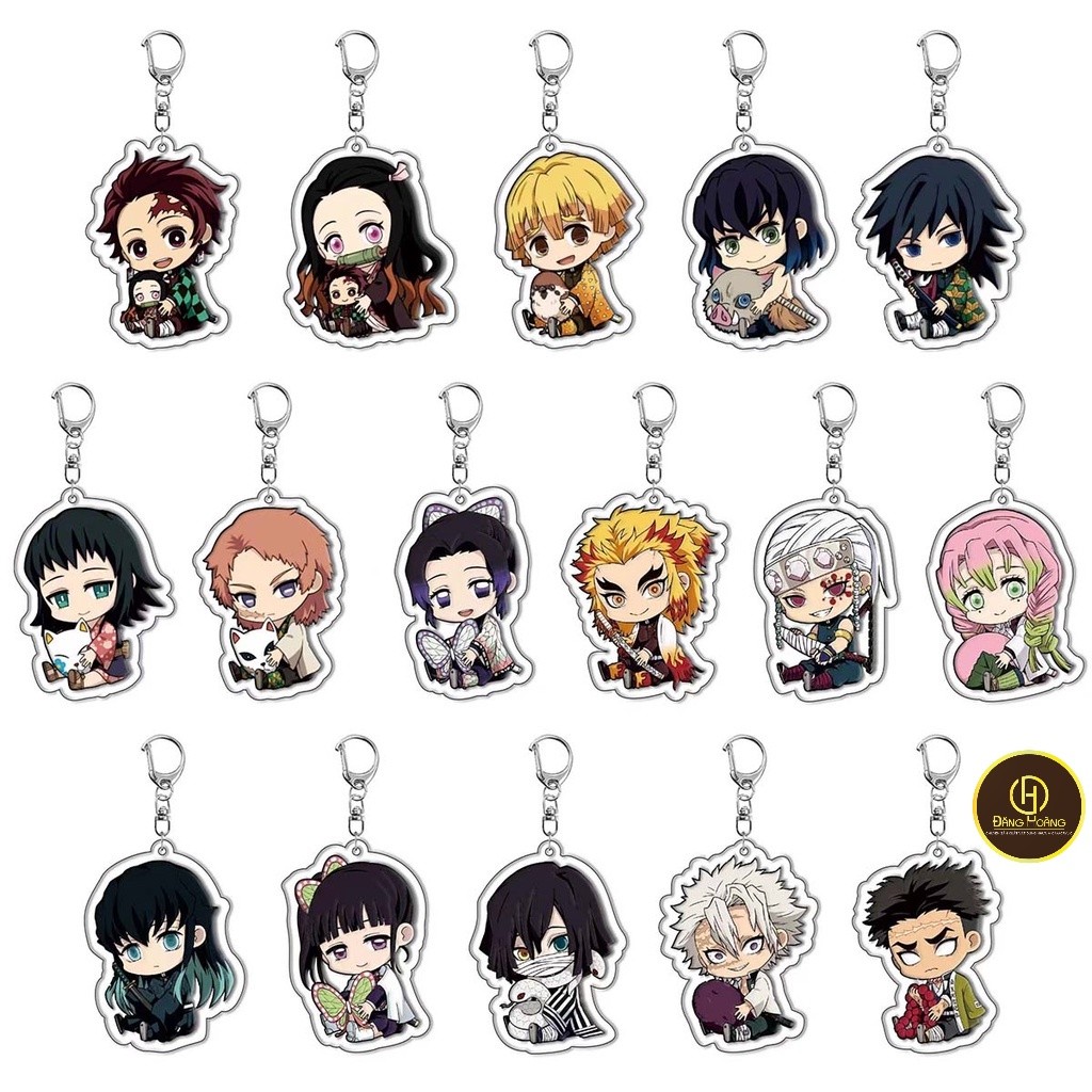 Cute Kimetsu No Yaiba Cartoon Demon Slayer Keychain - Mica Hoang ...