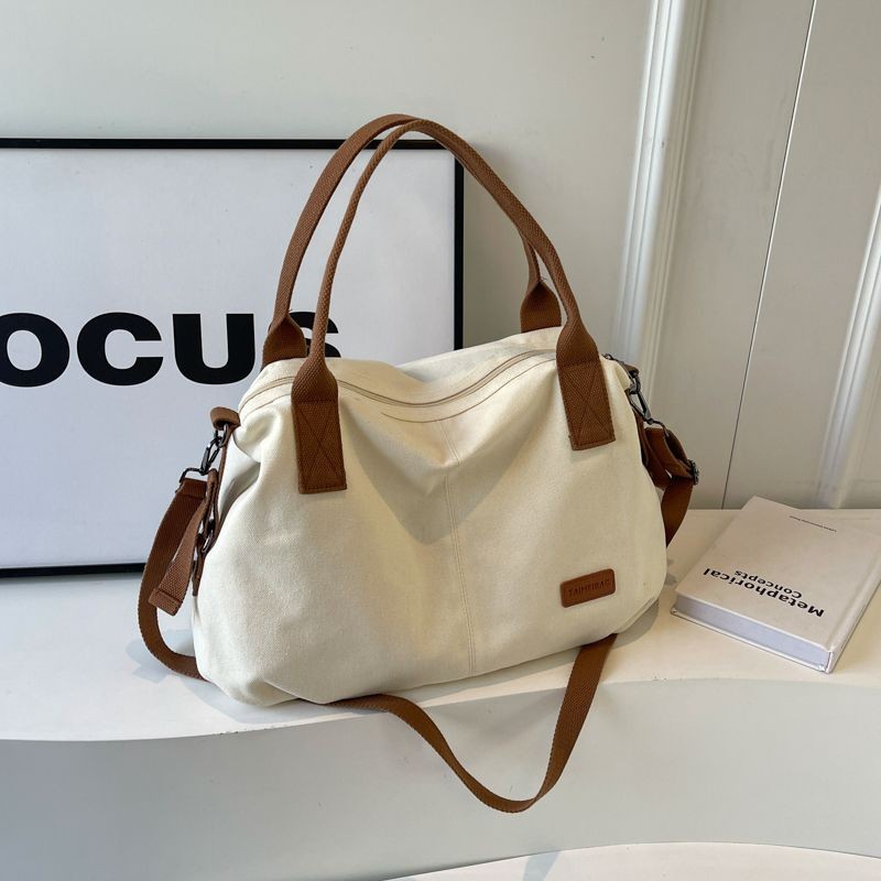 Women's Large Capacity New Canvas Handbag Elegant Trendy Shoulder ...
