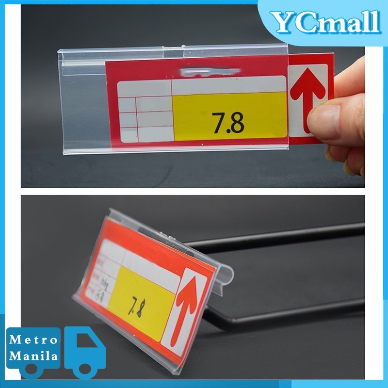 30PCS PVC Price Display Tags Merchandise Sign Display Holder Stand ...