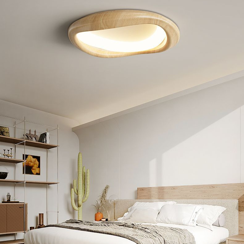 Wood Master Bedroom Ceiling Lamp, Modern Simple Full Spectrum Led Eye ...