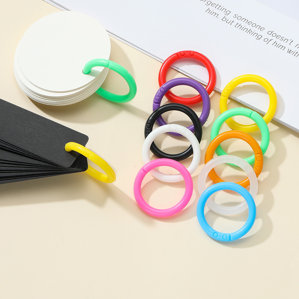 St.kunkka 10Pcs Colored Plastic Loose-leaf Binding Ring 21-36mm Round ...