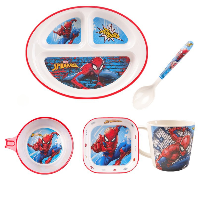 Marvel Spiderman Captain Avengers Thor Iron Man Children's Spoon Glass ...