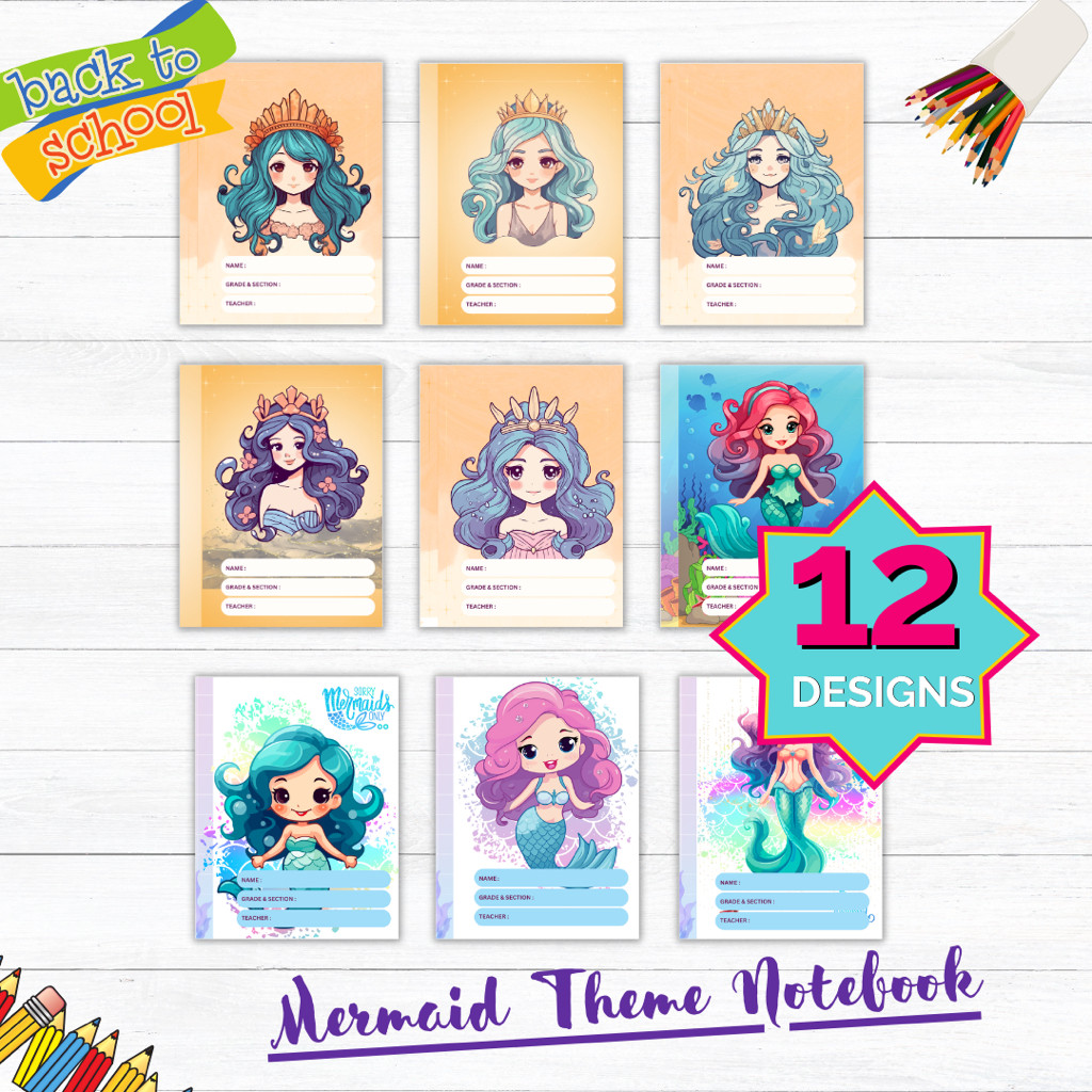 PREORDER MERMAID- Themed Notebooks for Kinder, Prep, Nursery, Grade1 ...