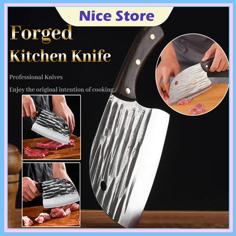 NICE Japanese Knife Kitchen Knife Traditional Handmade Chef's Chopper ...