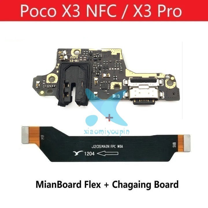 USB Board Charger Charging Dock Port Connector Flex Cable For Xiaomi POCO X3 NFC Pro | Shopee ...