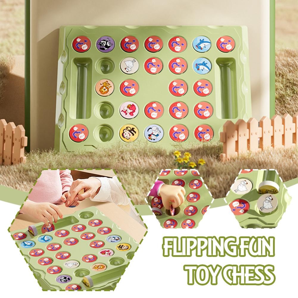 Fun Educational Animal Flip Chess Two-player Flip To Win To Camping ...
