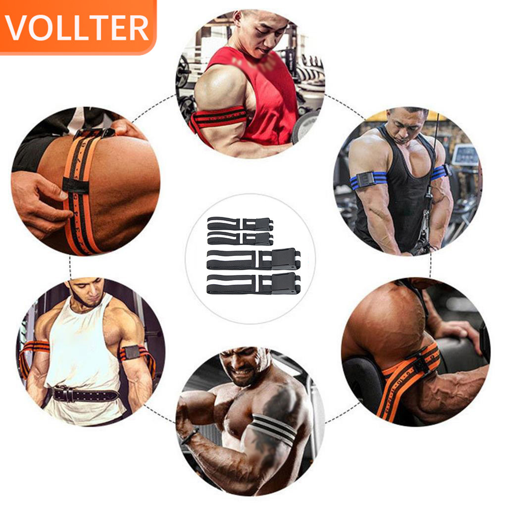2 Pairs Thigh Bands for Workout Bicep Band BFR Occlusion Bodybuilding ...