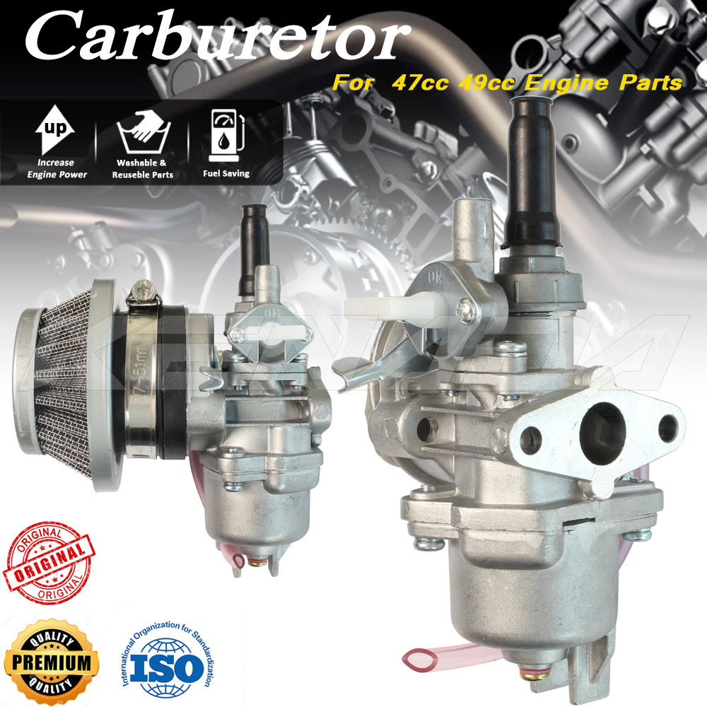Carb Carburetor 47cc 49cc Engine Parts Pocket Dirt Bike Mini Moto ATV ...