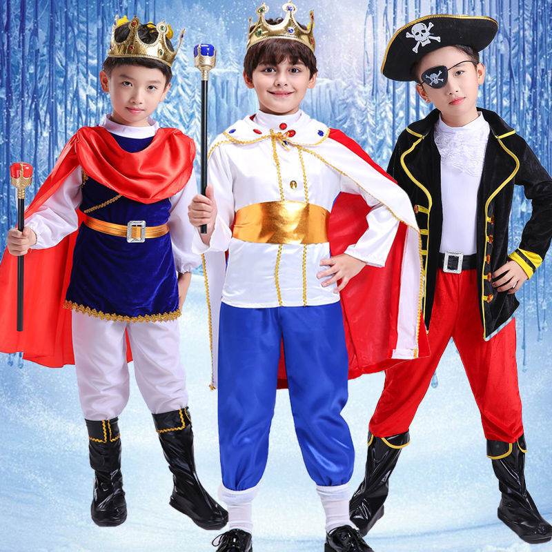 Halloween New Children's Cos Pirate King Role Play King Fairy Tale ...