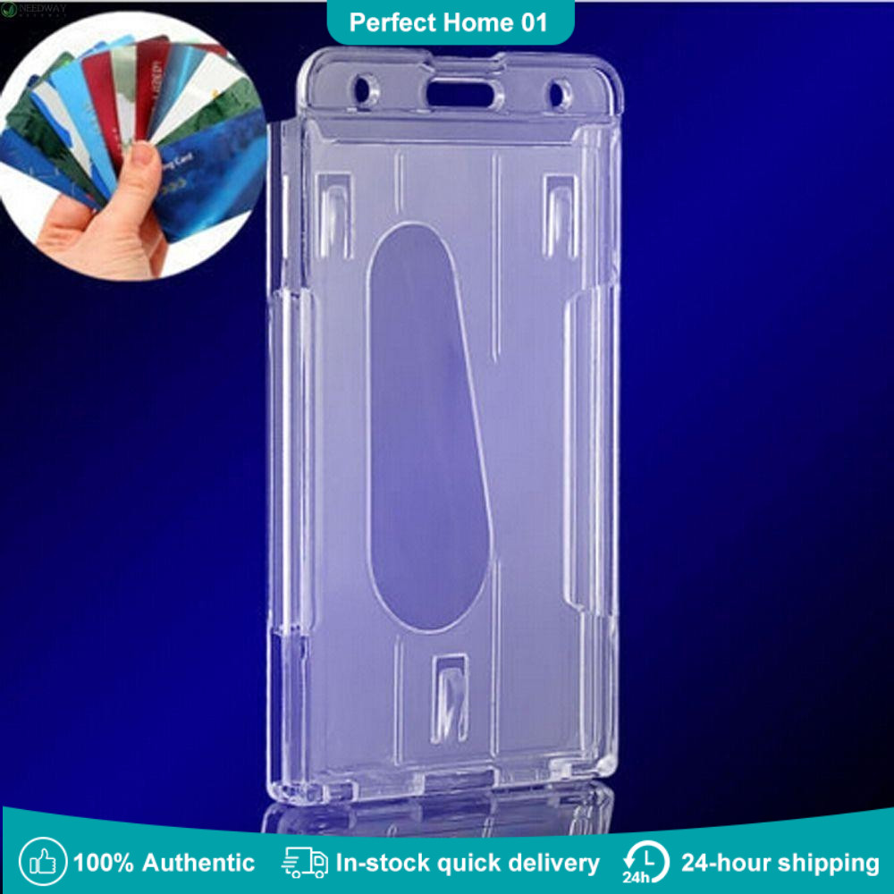Transparent Hard Plastic Card Cover Case Bank Business Work Holder ...