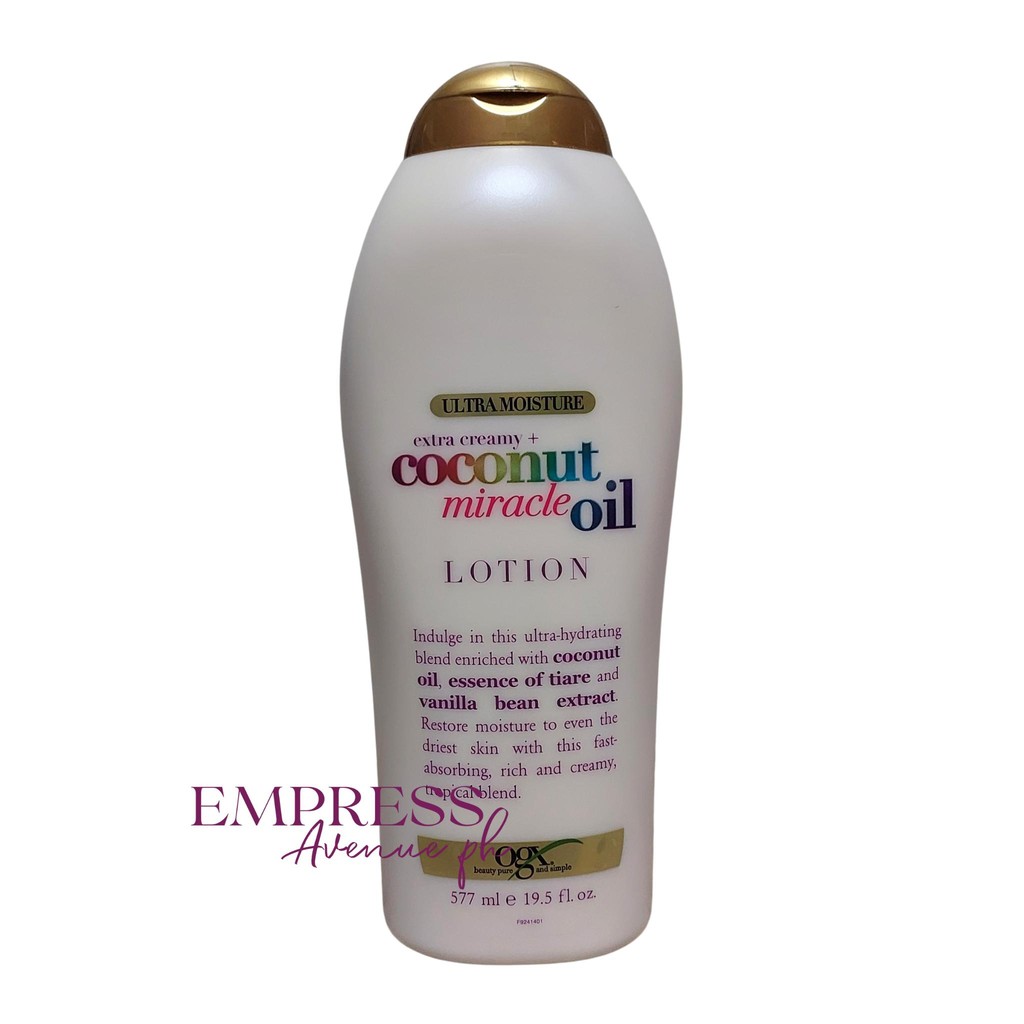 OGX Extra Creamy + Coconut Miracle Oil Ultra Moisture Lotion 577ml (19. ...
