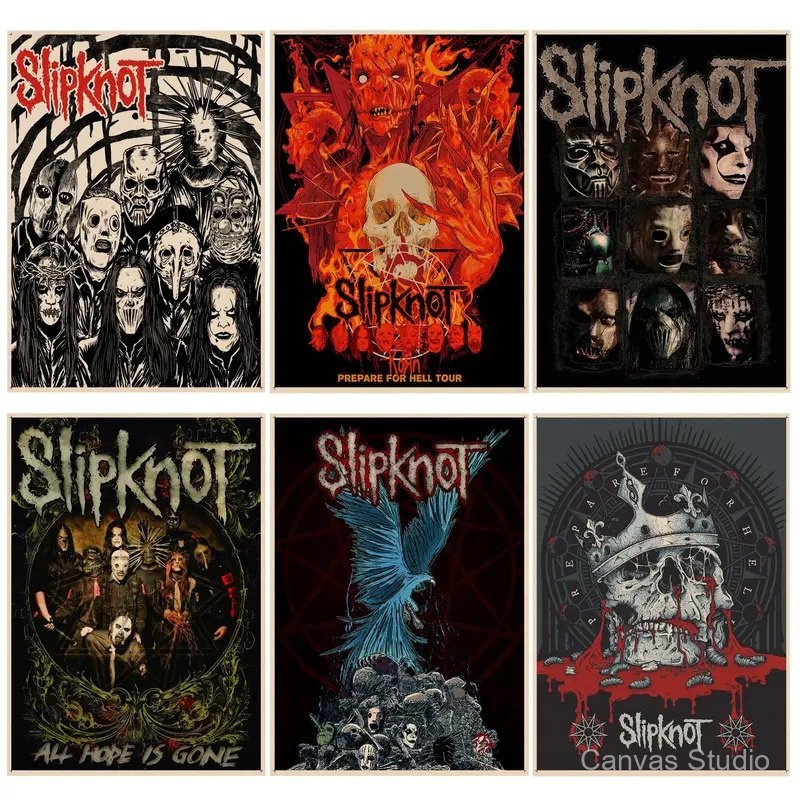 Heavy Metal ROCK BAND Vintage Posters For Living Room Bar Decoration ...