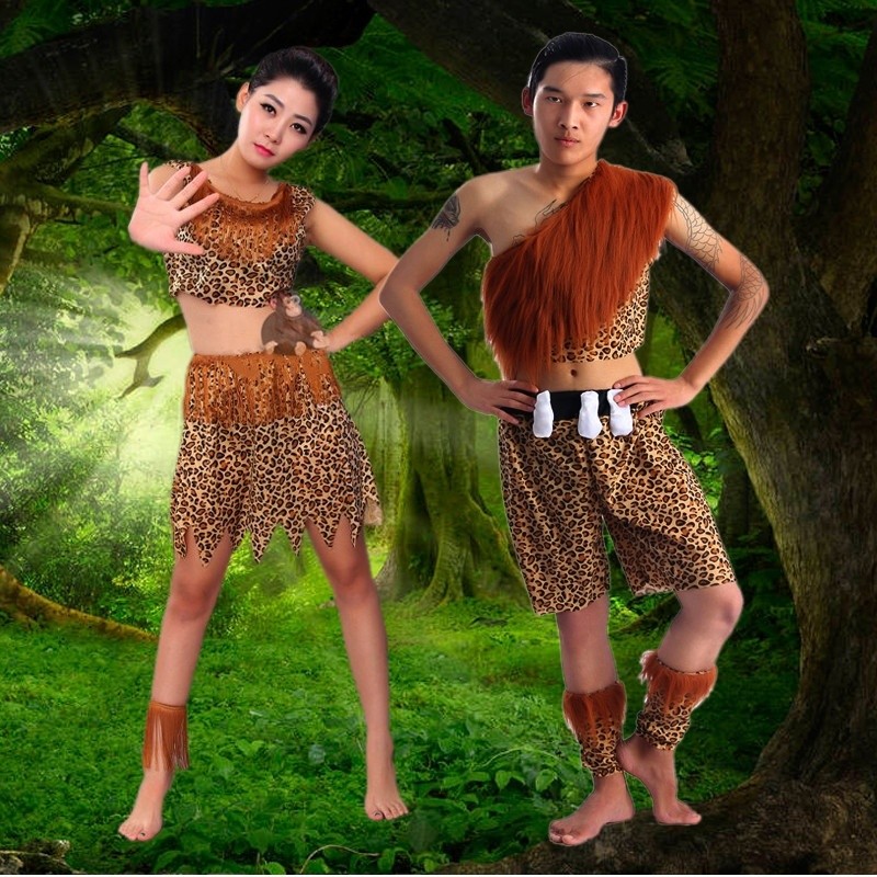 Halloween CostumecosClothing Adult Male Female Native Primitive Man ...