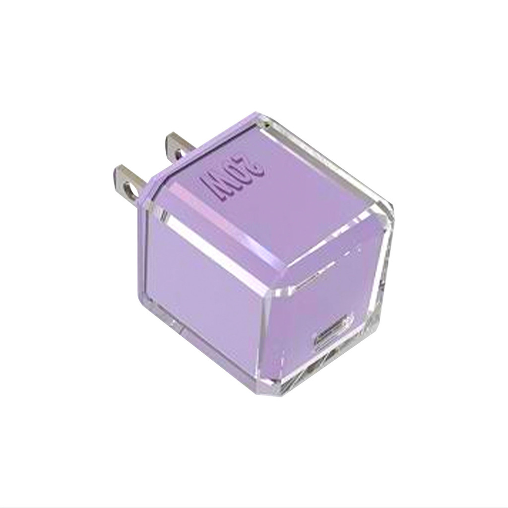 MINISO 20W PD Type C Crystal Cube Charger (US Plug) (Purple) | Shopee ...