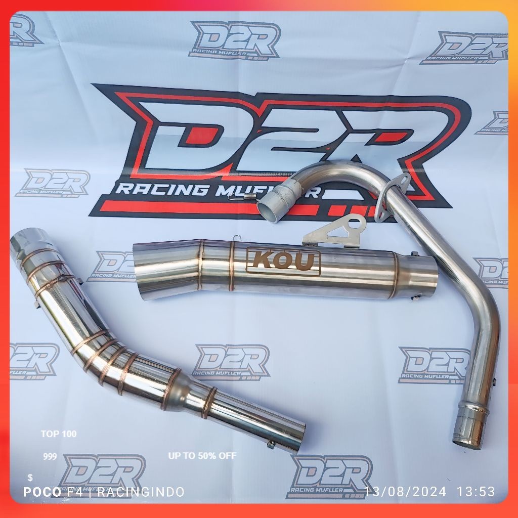 Ph Kou Mahachai Canister SUPERR open pipe 51mm for Tmx 125 155 Rusi tc ...