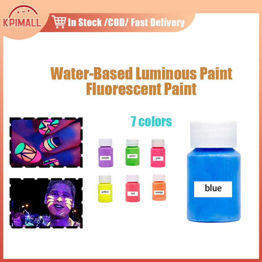 20g Glow in the Dark Acrylic Luminous Paint 8 Colors Water-based ...