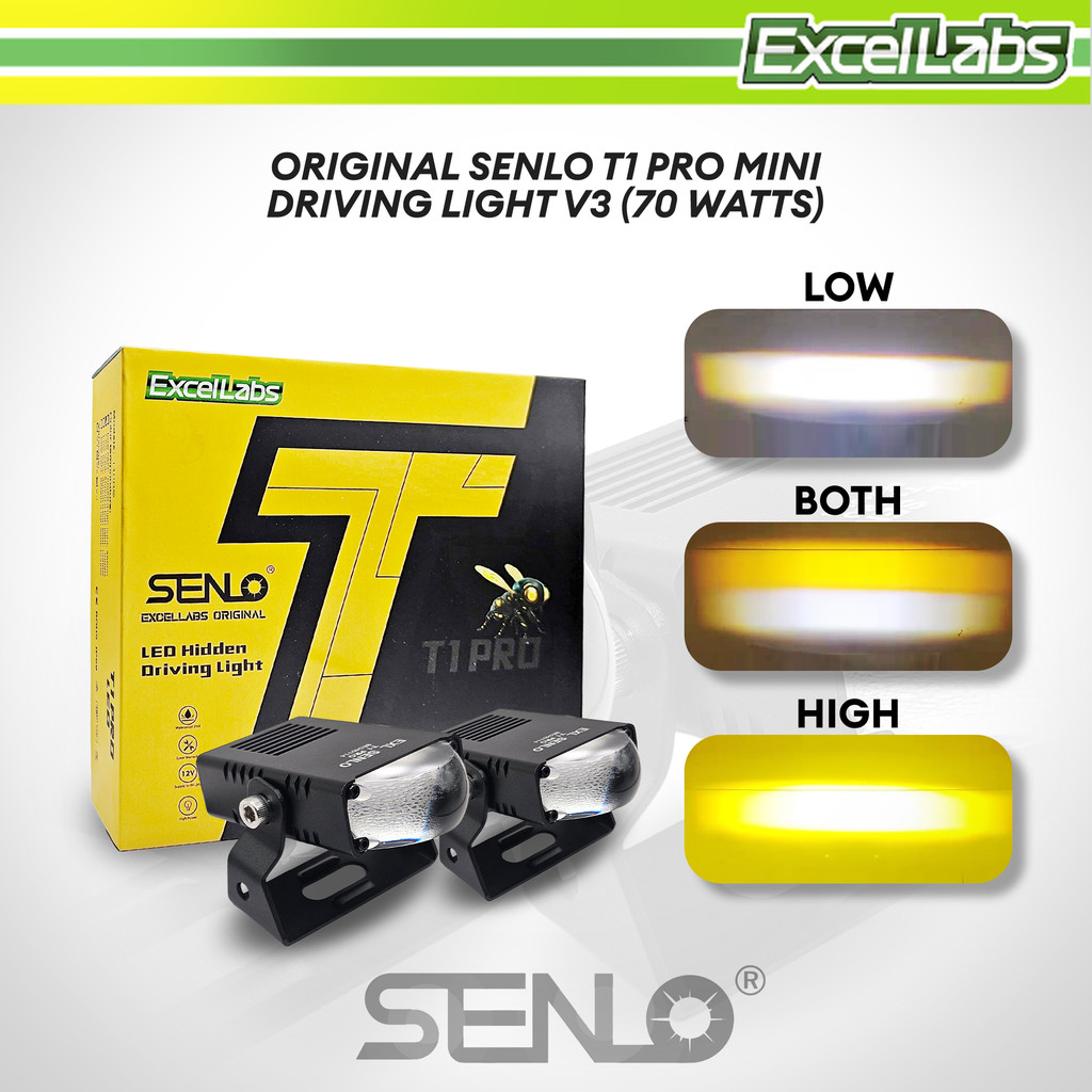 SENLO T1 PRO Mini Driving Light 70 WATTS MDL for Motorcycles Cars W ...